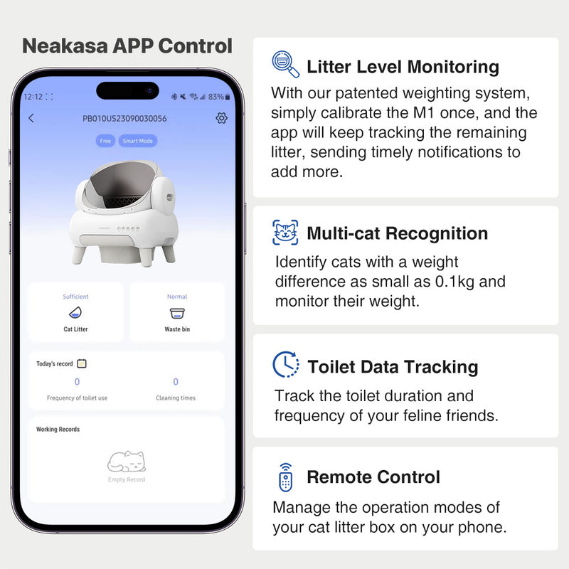 Neakasa M1 Lite Open-Top Self-cleaning Cat Litter Box | Neakasa Official
